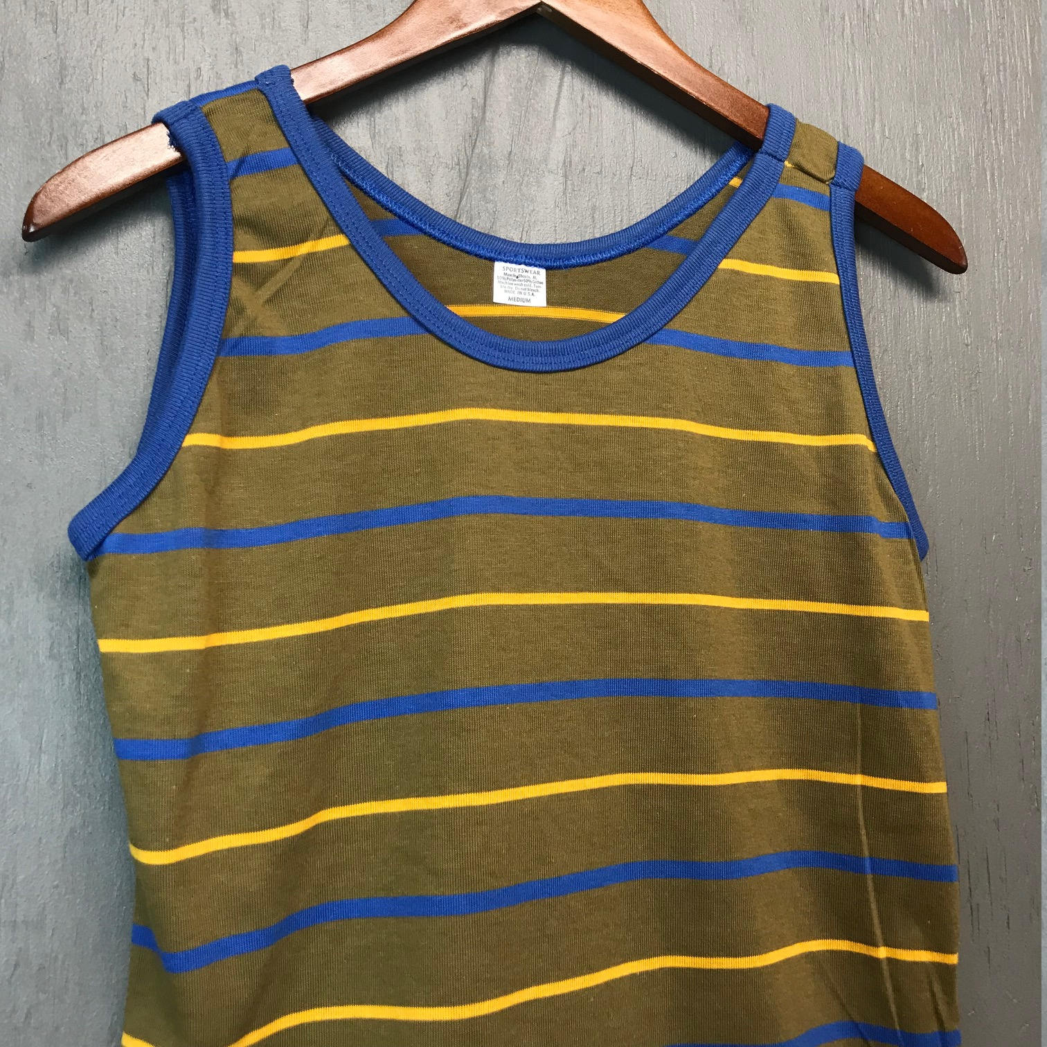 S nos vintage 70s striped tank top t shirt * surf skateboard
