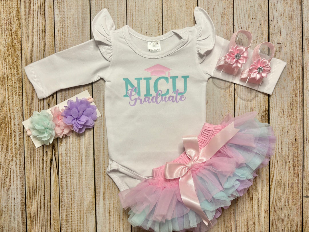 Baby Girl NICU Graduate Outfit: Pastel Tutu Bloomer Bodysuit - Etsy
