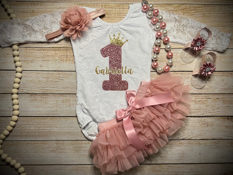 Baby Girl Personalized 1st Birthday First Birthday Outfit - Etsy