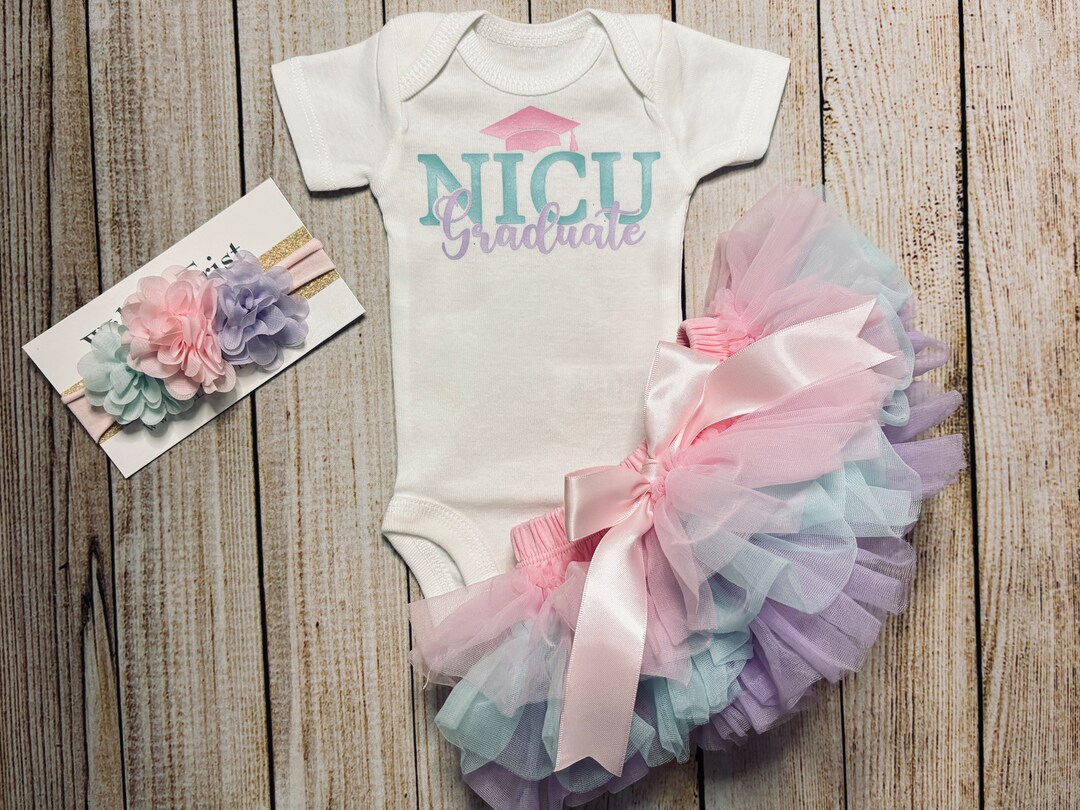 Baby Girl NICU Graduate Outfit: Pastel Tutu Bloomer, Onesie - Etsy