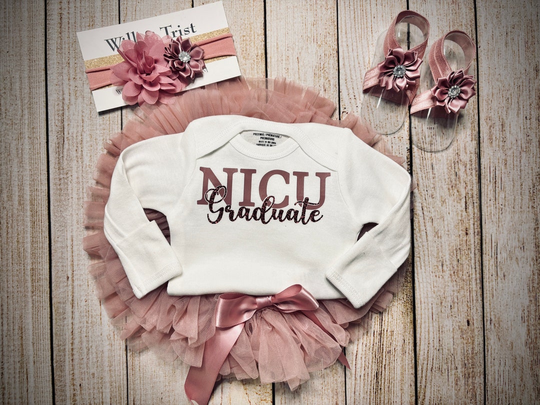 Baby Girl NICU Graduate Outfit: Mauve Tutu Bloomer, Headband - Etsy