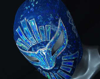Hand Made BLUE MASK Wrestling Mask Luchador Costume Wrestler Lucha ...