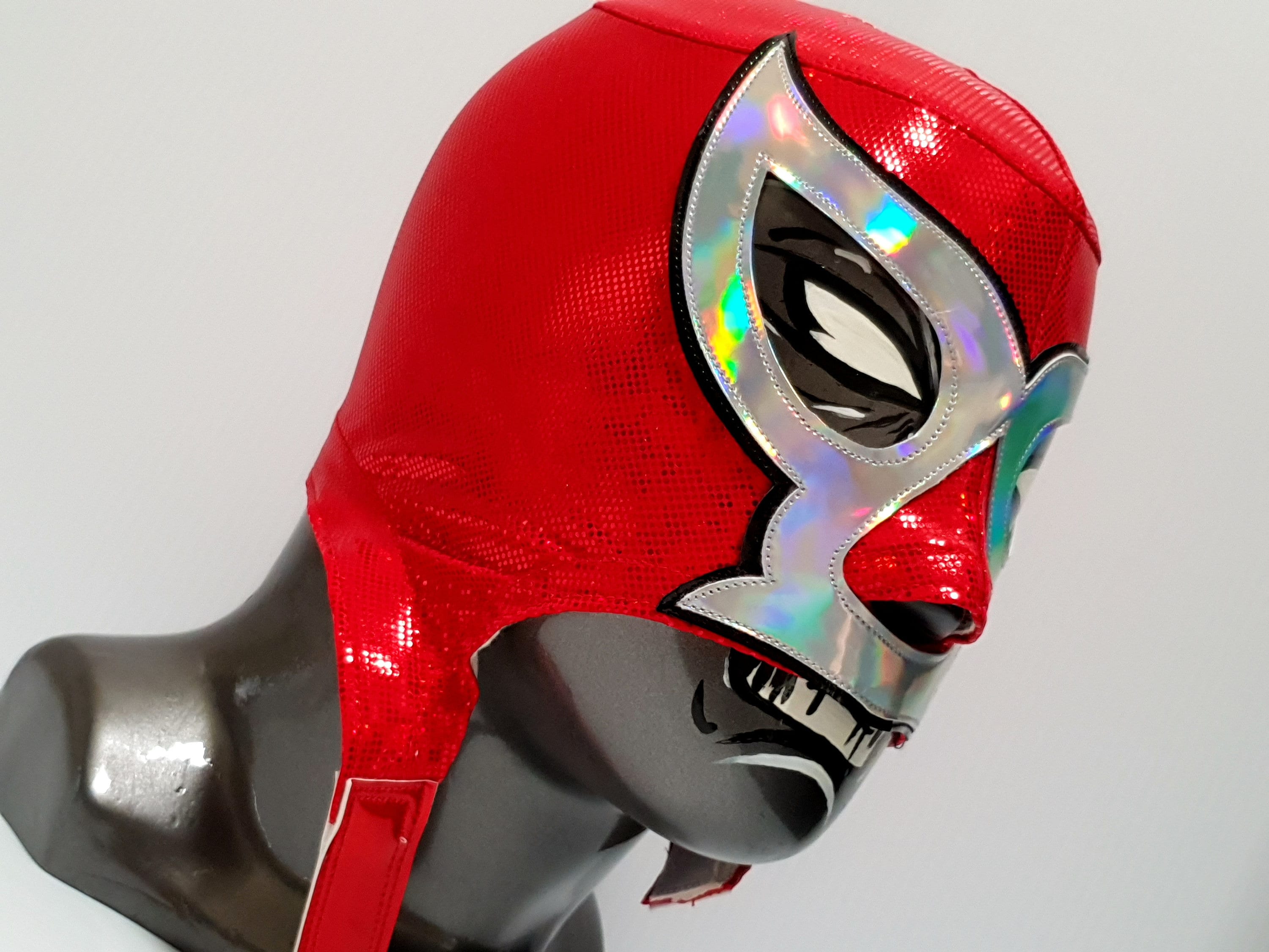 Hand Made RED DEMON Wrestling Mask Luchador Costume Wrestler Lucha ...