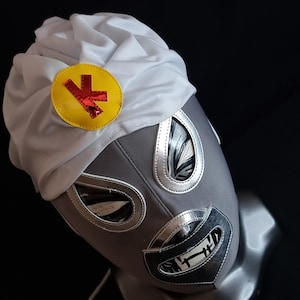 SILVER KALIMAN Wrestling Mask Luchador Costume Wrestler Lucha Libre ...
