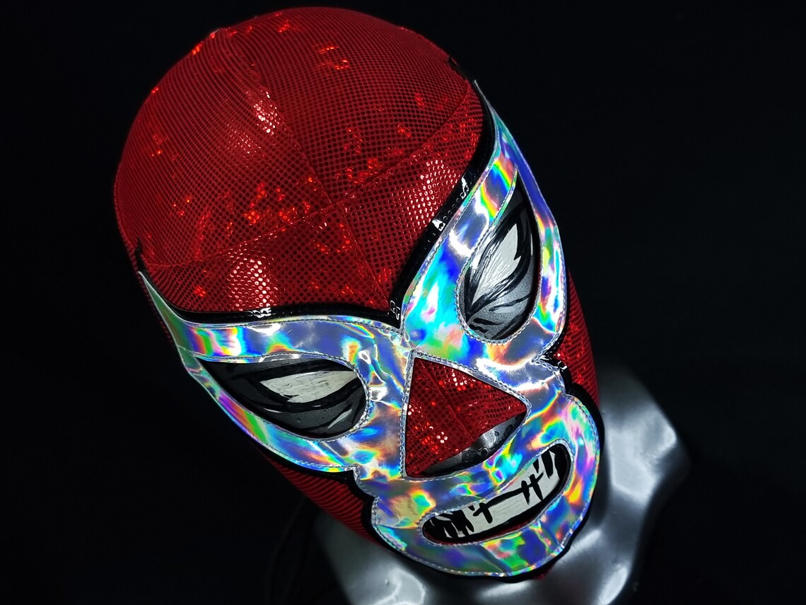 Hand Made RED DEMON MASK Style Wrestling Mask Luchador Costume Wrestler ...