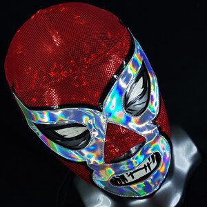 RED DEMON MASK Style Wrestling Mask Luchador Costume Wrestler Lucha ...