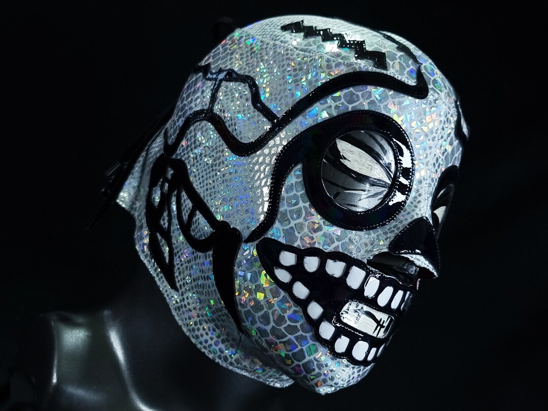 SKULL DEATH MASK Wrestling Mask Luchador Costume Wrestler Lucha Libre ...