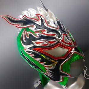 Ultimo Dragon Wrestling Mask Luchador Costume Wrestler Lucha Libre ...