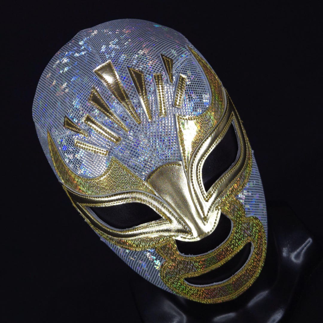 Hand Made GOLD DEMON MASK Wrestling Mask Luchador Costume Wrestler ...