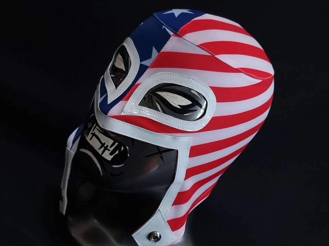 USA Mask Bars and Stars Wrestling Mask Luchador Costume - Etsy
