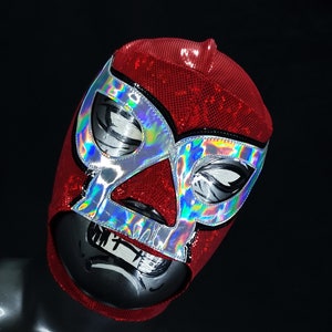 RED DEMON MASK Style Wrestling Mask Luchador Costume Wrestler Lucha ...
