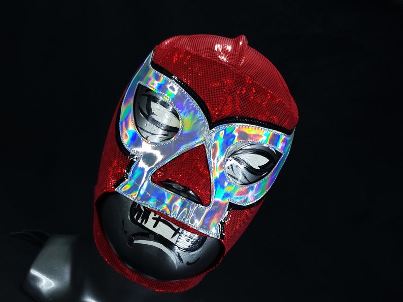 RED DEMON MASK Style Wrestling Mask Luchador Costume Wrestler - Etsy