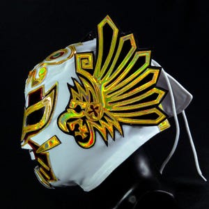 Hand Made AZTECK Wrestling Mask Luchador Costume Wrestler Lucha Libre ...
