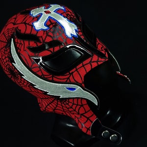 Hand Made SPIDER MASK Wrestling Mask Luchador Costume Wrestler Lucha ...