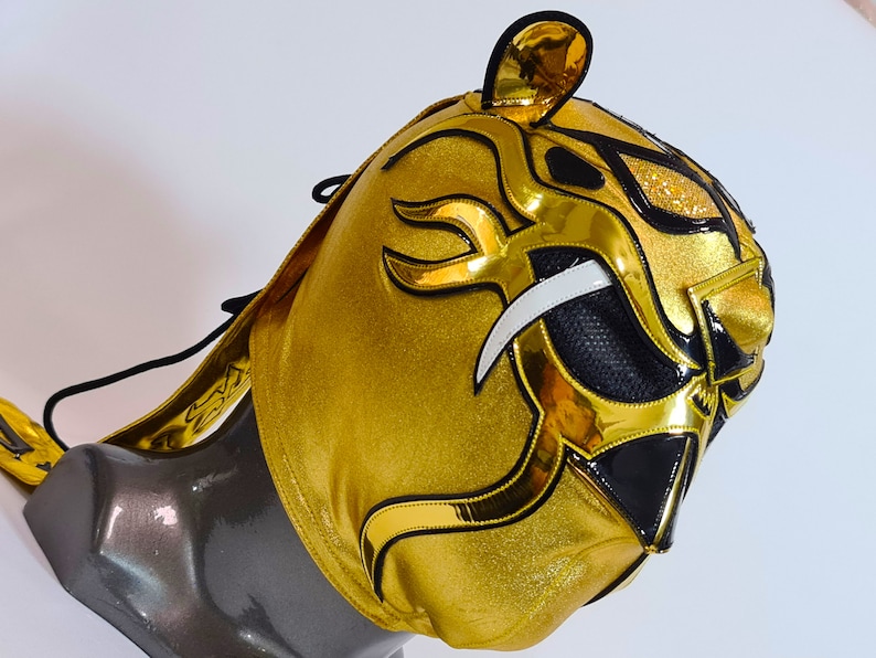Hand Made KING TIGER MASK Wrestling Mask Luchador Costume Wrestler ...