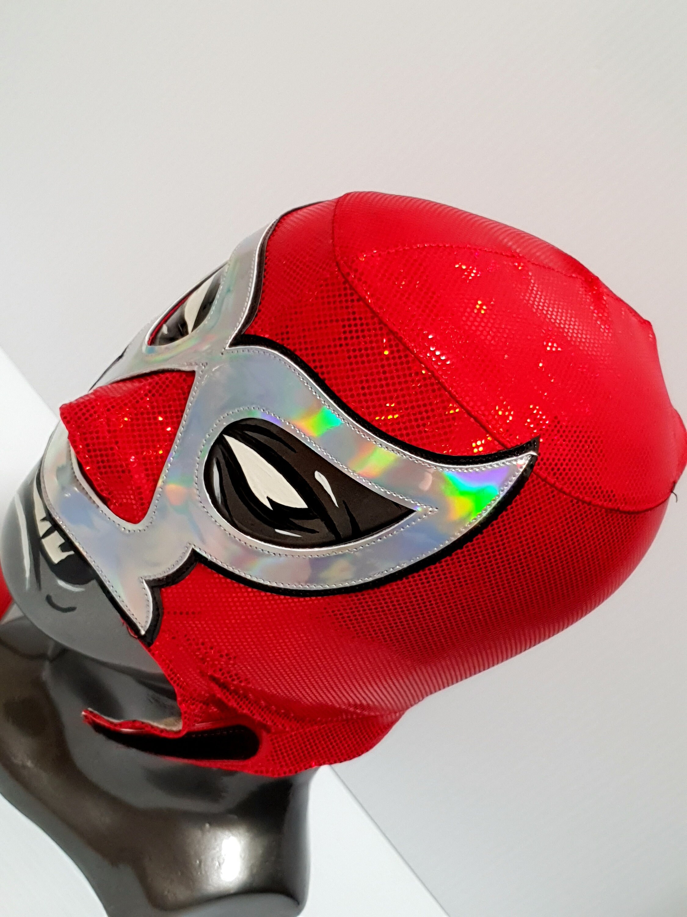 Hand Made RED DEMON Wrestling Mask Luchador Costume Wrestler Lucha ...