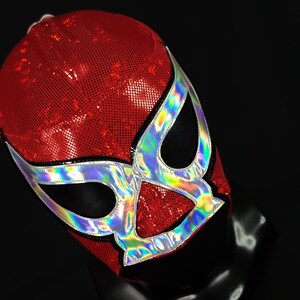 Hand Made RED DEMON MASK Wrestling Mask Luchador Costume Wrestler Lucha ...
