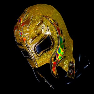 GOLD Mask Wrestling Mask Luchador Costume Wrestler Lucha Libre Mexican ...