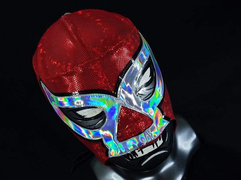 RED DEMON MASK Style Wrestling Mask Luchador Costume Wrestler - Etsy