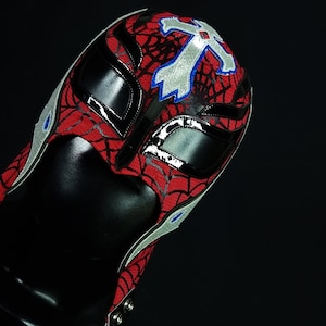 Hand Made SPIDER MASK Wrestling Mask Luchador Costume Wrestler Lucha ...