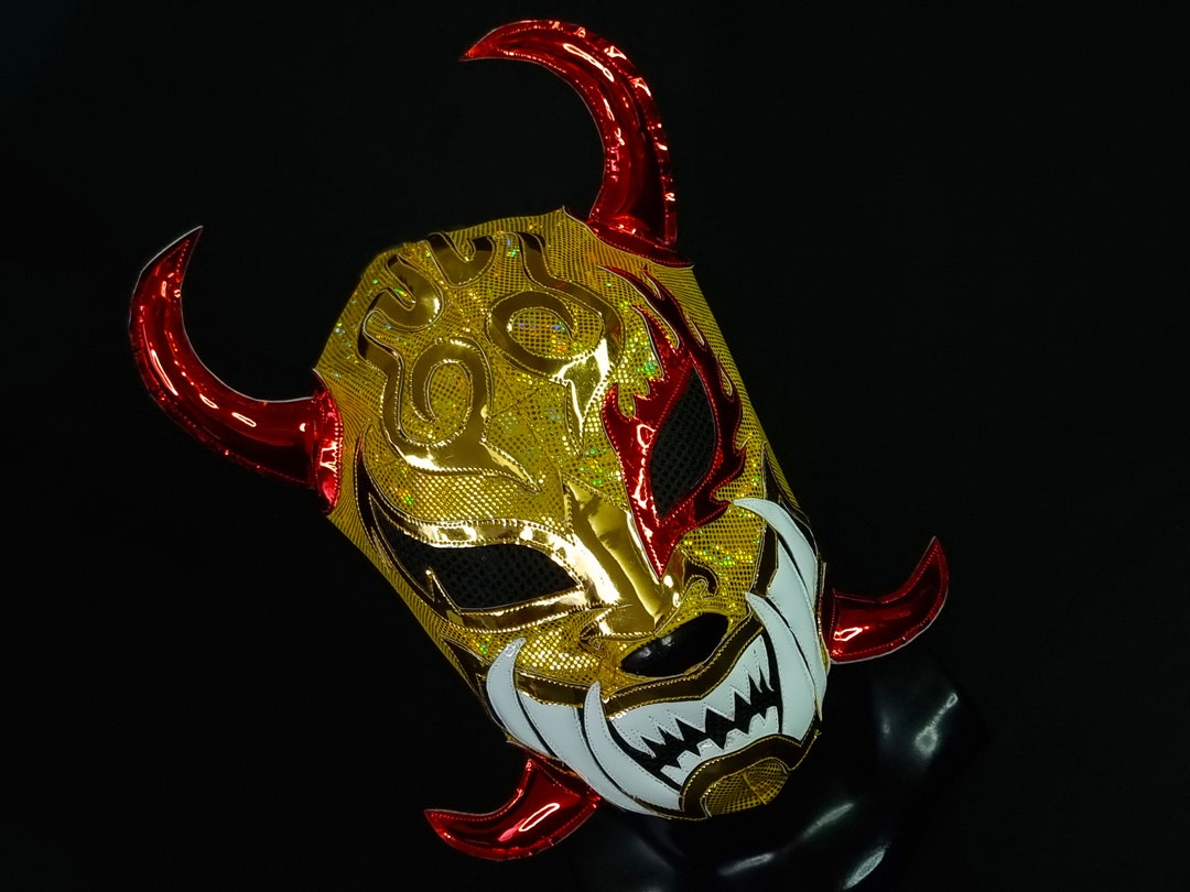 Hand Made DEMON Mask Wrestling Mask Luchador Costume Wrestler Lucha ...