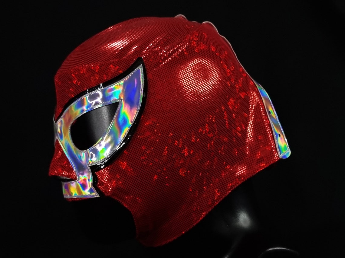 Hand Made RED DEMON MASK Wrestling Mask Luchador Costume Wrestler Lucha ...