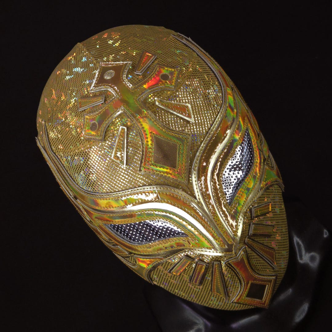 Hand Made MISTESIS GOLD Mask Wrestling Mask Luchador Costume Wrestler ...