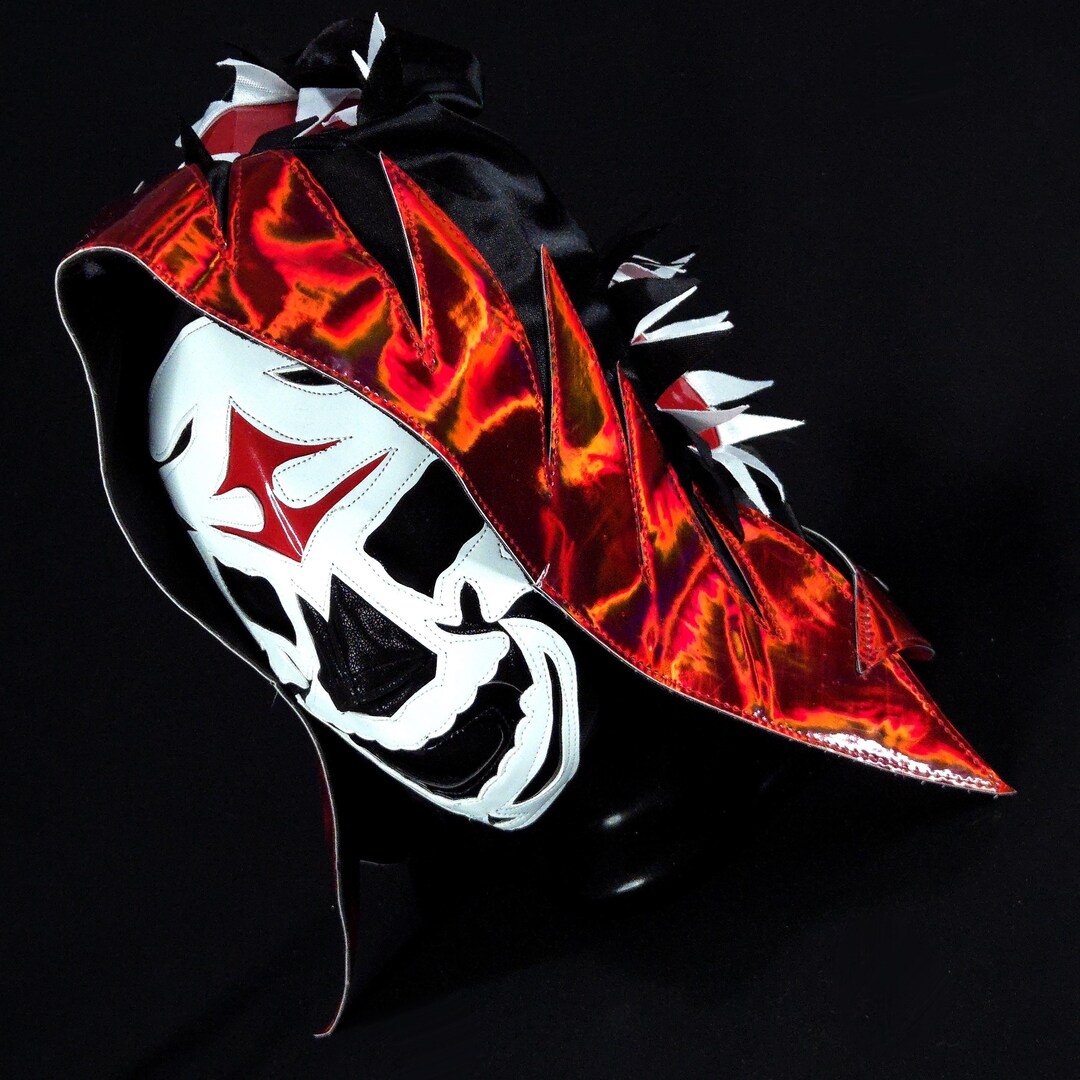 DEATH MASK Wrestling Mask Luchador Costume Wrestler Lucha Libre Mexican ...