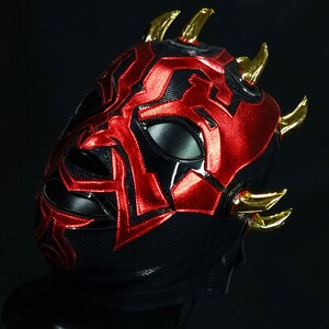 Dark Lord Wrestling Mask Luchador Costume Wrestler Lucha Libre Mexican ...