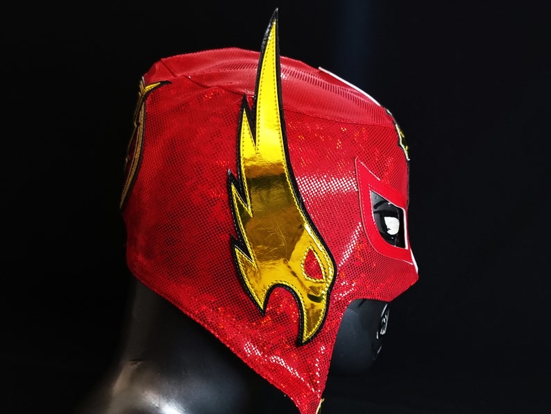 RED LIGHTNING Wrestling Mask Luchador Costume Wrestler Lucha - Etsy