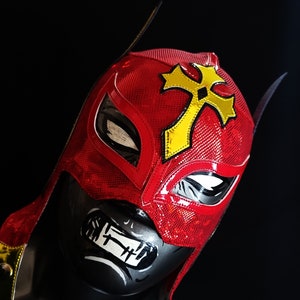 RED LIGHTNING Wrestling Mask Luchador Costume Wrestler Lucha Libre ...