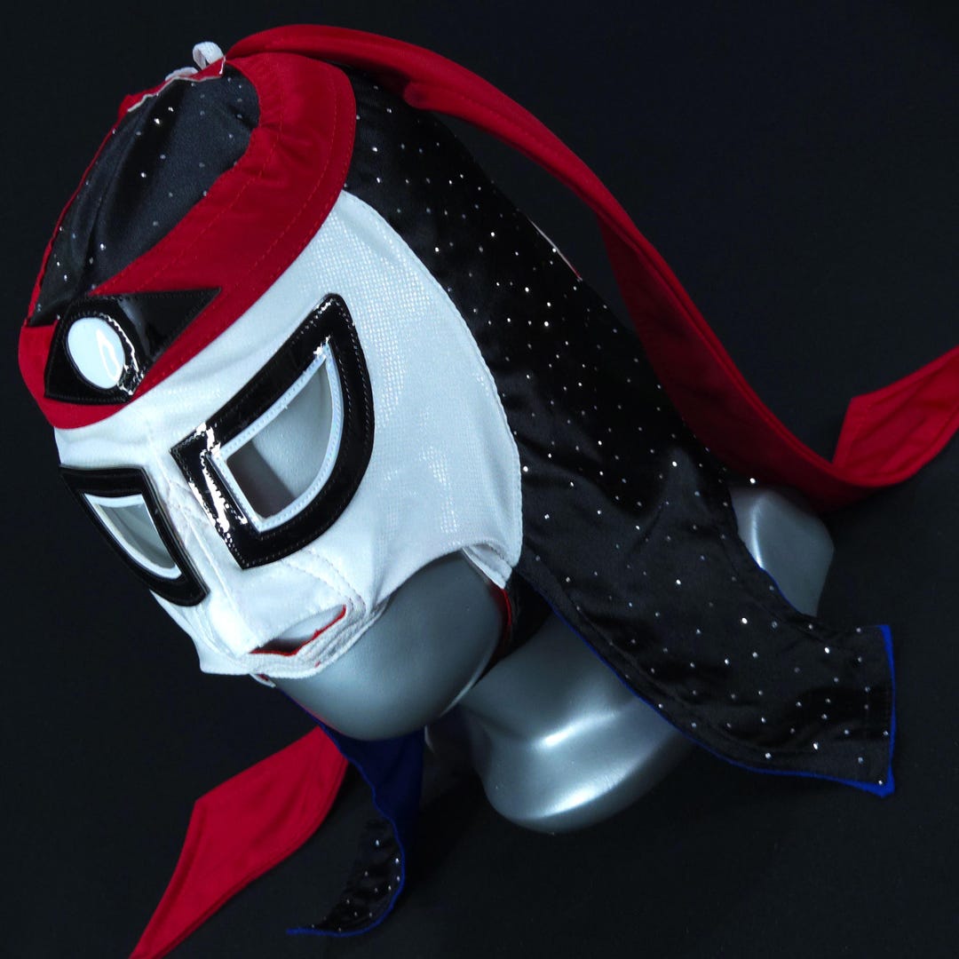 Hand Made NINJA MASK Wrestling Mask Luchador Costume Wrestler Lucha ...