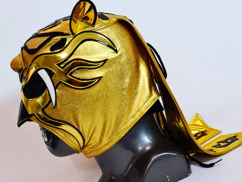 Hand Made KING TIGER MASK Wrestling Mask Luchador Costume Wrestler ...