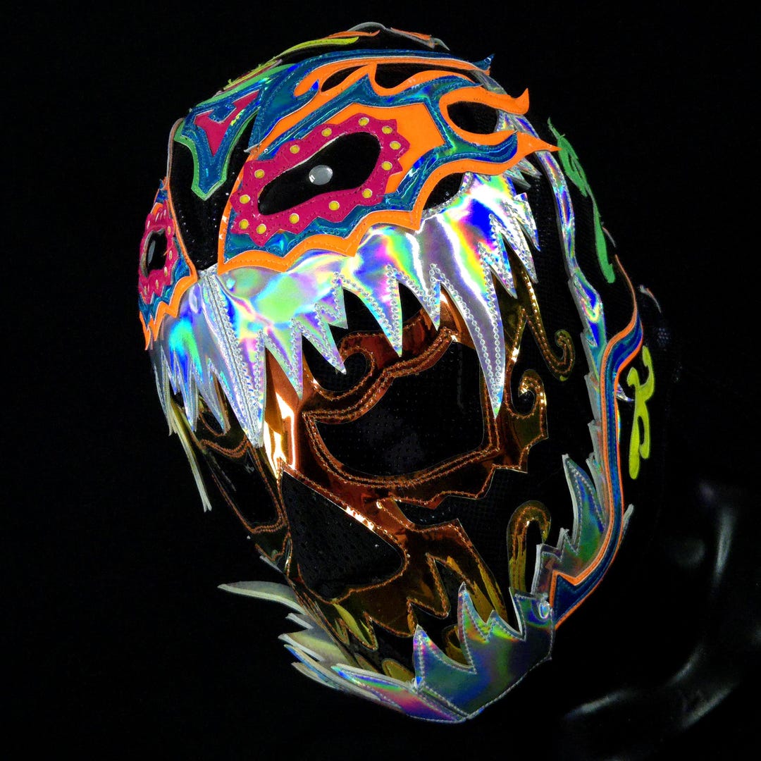 Hand Made SKULL MASK Wrestling Mask Luchador Costume Wrestler Lucha ...