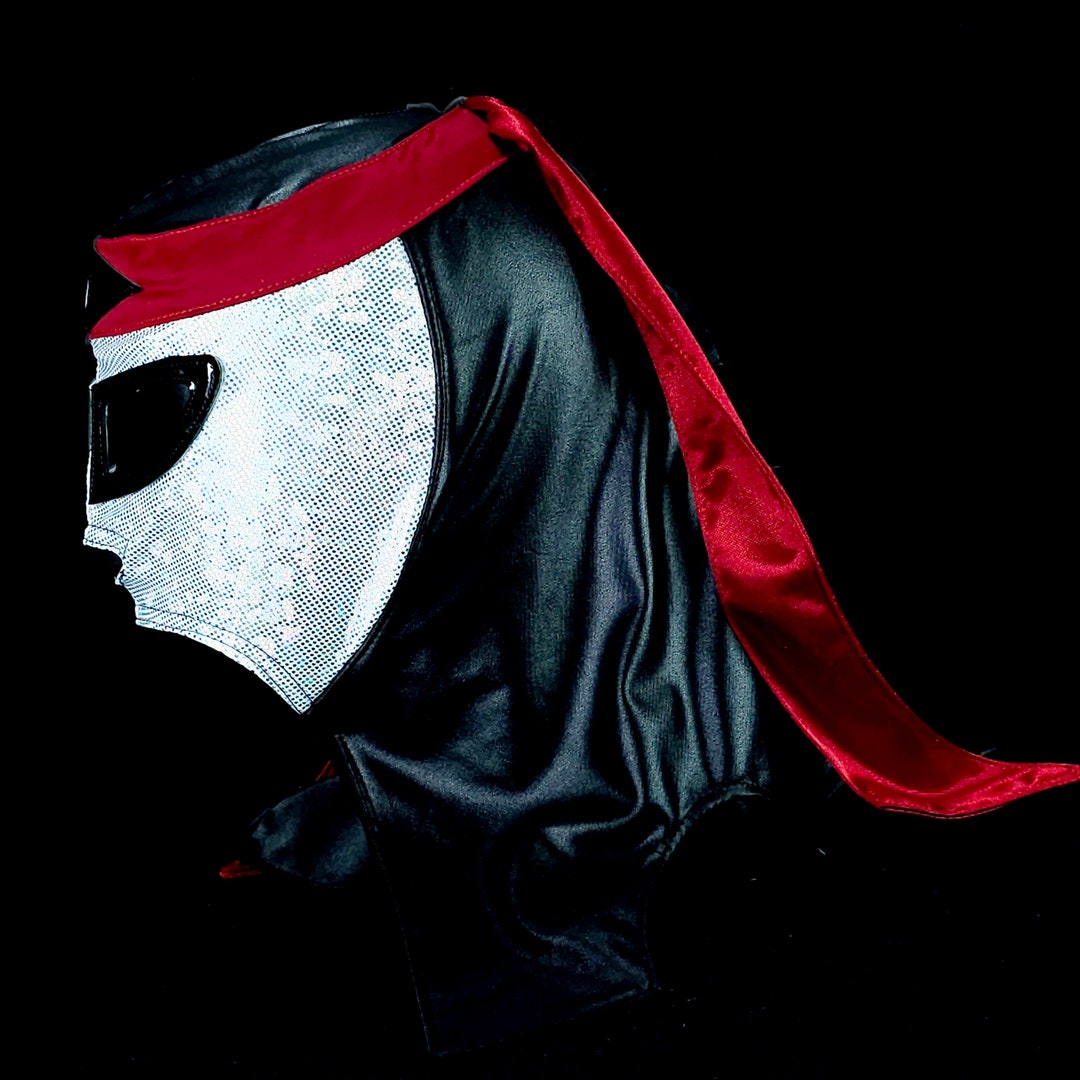 NINJA MASK Wrestling Mask Luchador Costume Wrestler Lucha Libre Mexican ...