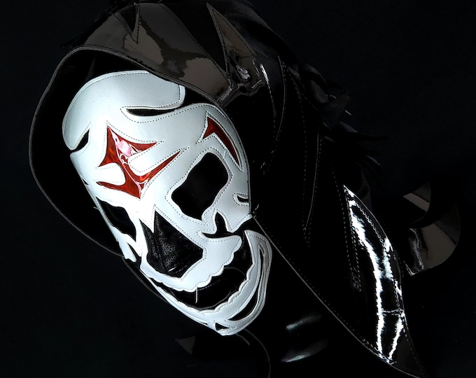 Hand Made DEATH Wrestling Mask Luchador Costume Wrestler Lucha Libre ...