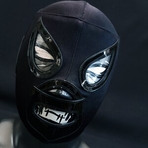 BLACK Saintwrestling Mask Luchador Costume Wrestler Lucha Libre Mexican ...
