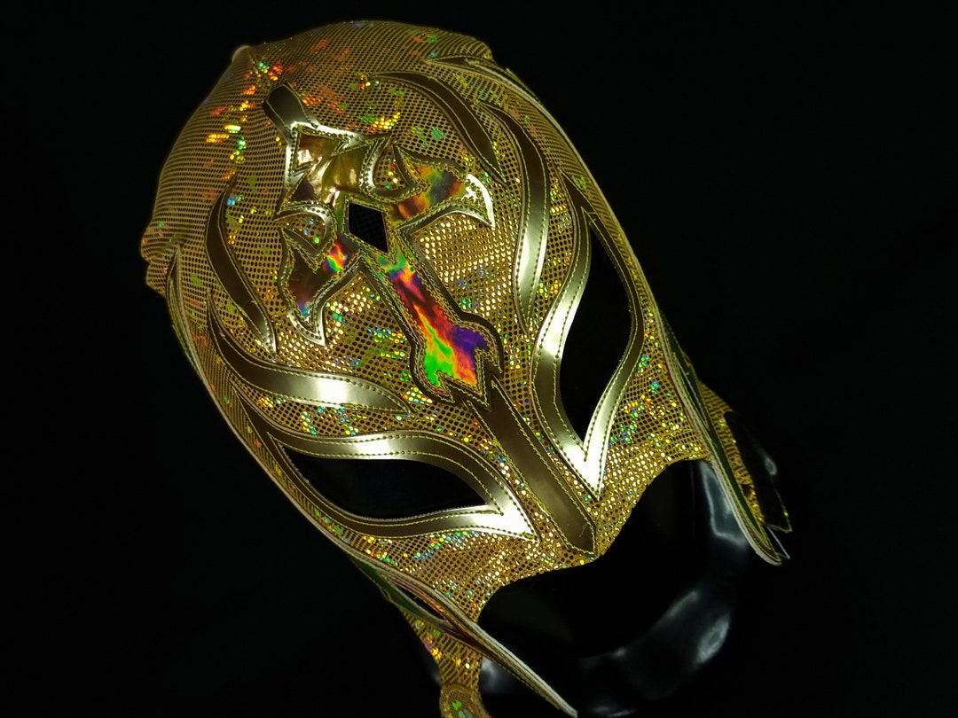 GOLD MASK Wrestling Mask Luchador Costume Wrestler Lucha Libre - Etsy
