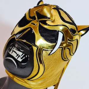 Hand Made KING TIGER MASK Wrestling Mask Luchador Costume Wrestler ...