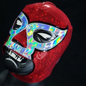 RED DEMON MASK Style Wrestling Mask Luchador Costume Wrestler Lucha ...