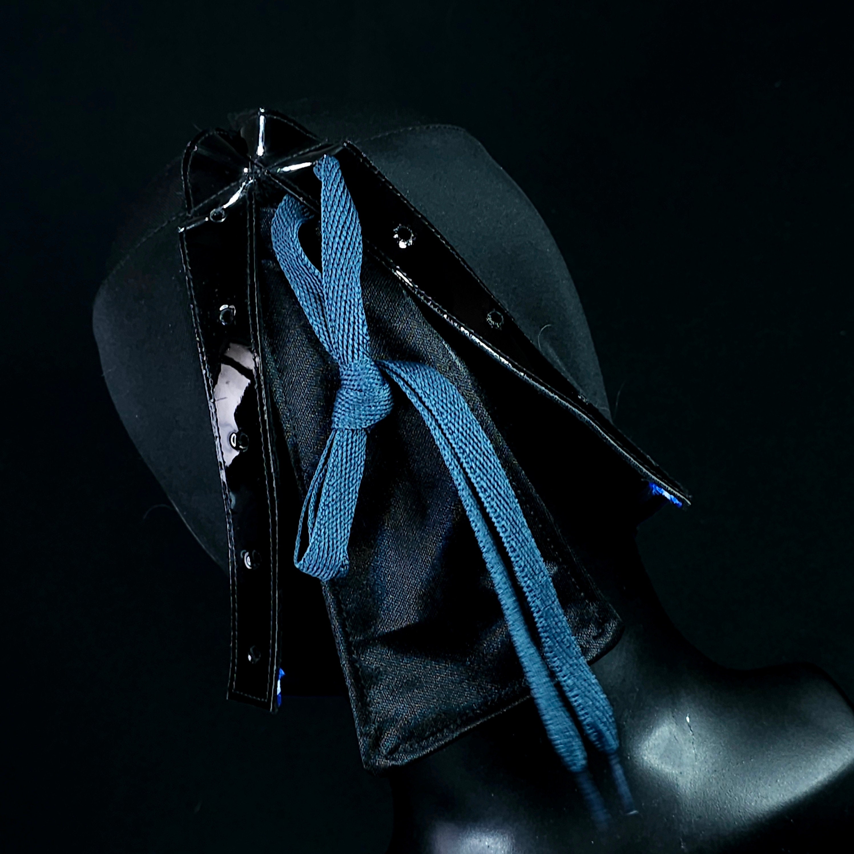 Hand Made BLACK SAINT Mask Wrestling Mask Luchador Costume Wrestler ...
