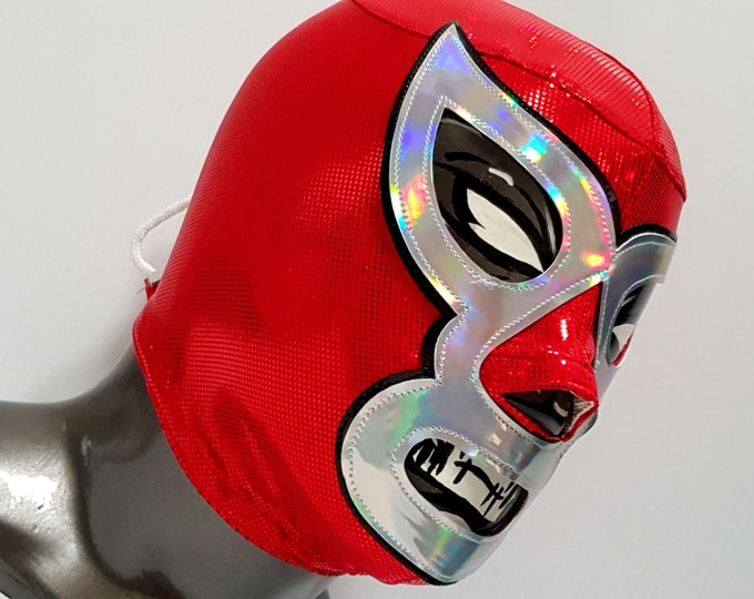 Hand Made RED DEMON Wrestling Mask Luchador Costume Wrestler Lucha ...