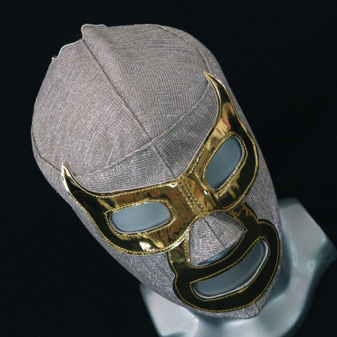 Hand Made Gold Wrestling Mask Luchador Costume Wrestler Lucha Libre ...
