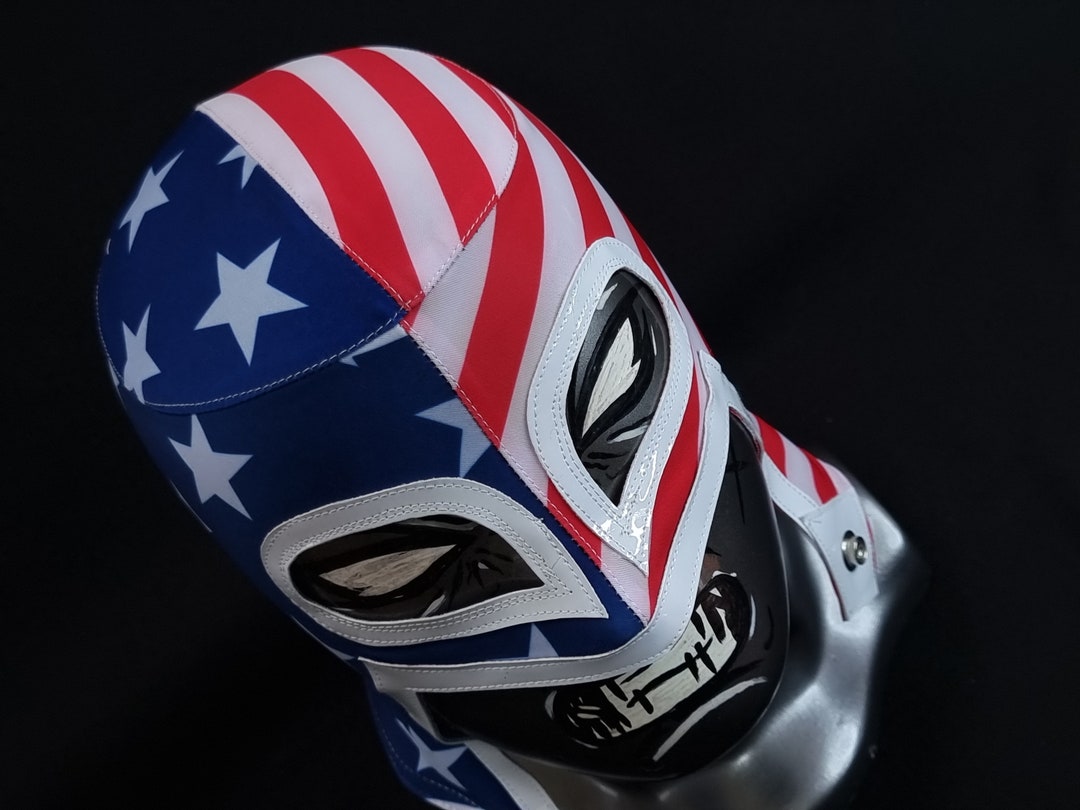 Hand Made USA Mask Bars and Stars Wrestling Mask Luchador Costume ...