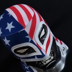 USA Mask Bars and Stars Wrestling Mask Luchador Costume Wrestler Lucha ...