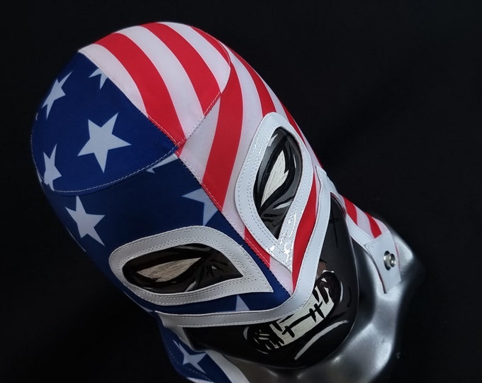Hand Made USA Mask Bars and Stars Wrestling Mask Luchador Costume ...