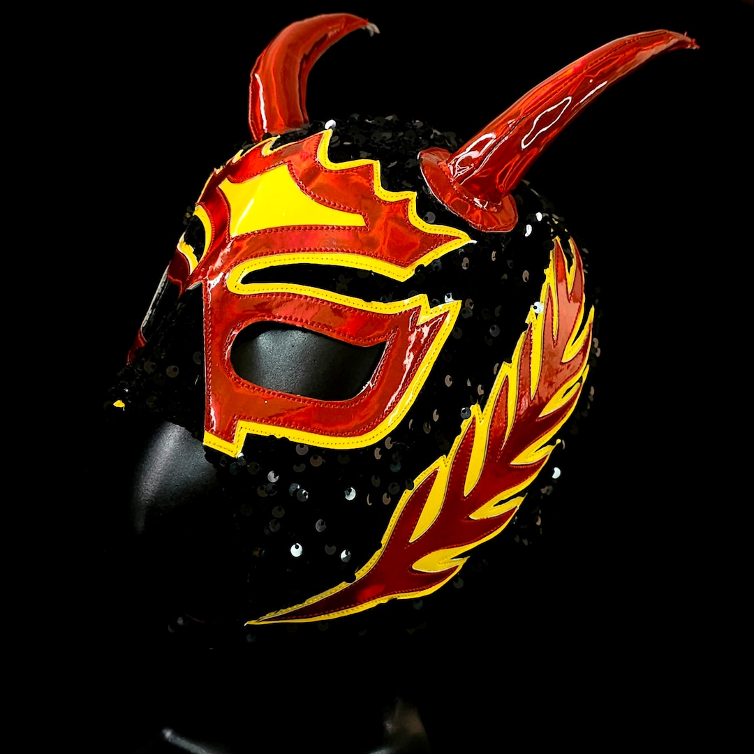 DEVIL MASK Wrestling Mask Luchador Costume Wrestler Lucha Libre Mexican ...