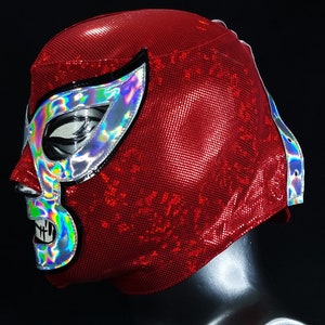 RED DEMON MASK Style Wrestling Mask Luchador Costume Wrestler Lucha ...