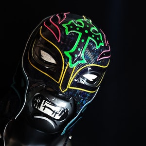 NEON Wrestling Mask Luchador Costume Wrestler Lucha Libre Mexican Mask ...