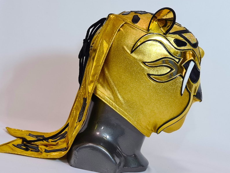Hand Made KING TIGER MASK Wrestling Mask Luchador Costume Wrestler ...